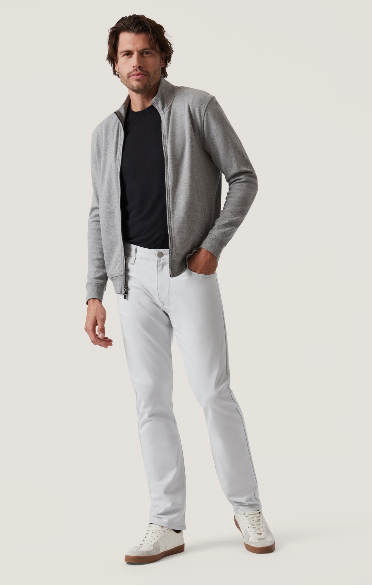 34 Heritage Men's Courage Straight Leg Commuter Pants in Pearl