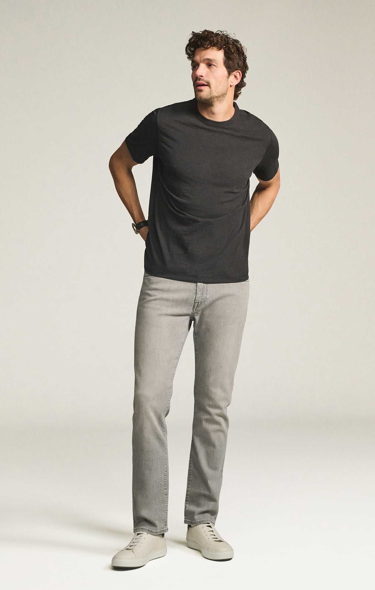 34 Heritage Men's Courage Straight Leg Jeans in Light Grey Organic Ultra