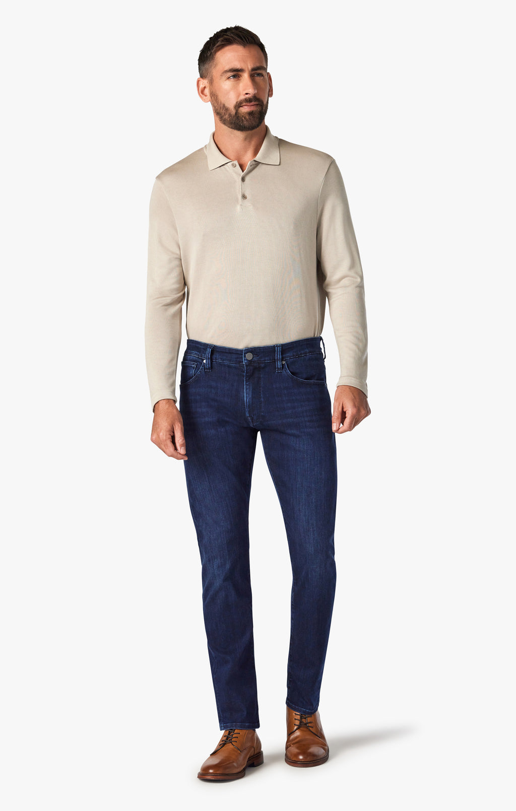 34 Heritage Courage Mid-Rise, Straight Leg Jeans In Dark Midnight ...